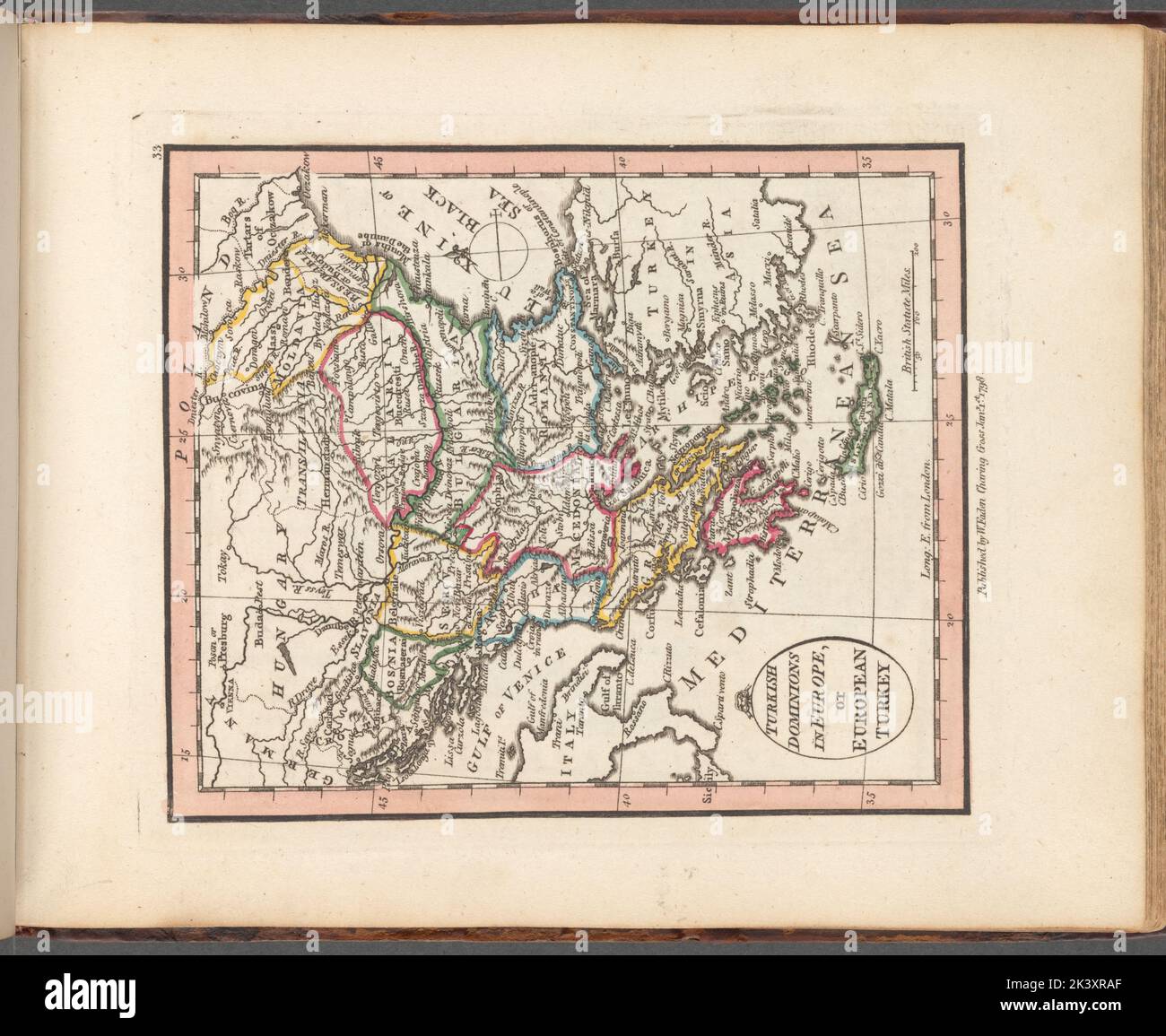 Turkish dominions in Europe, or European Turkey 1798 - 1804 ...