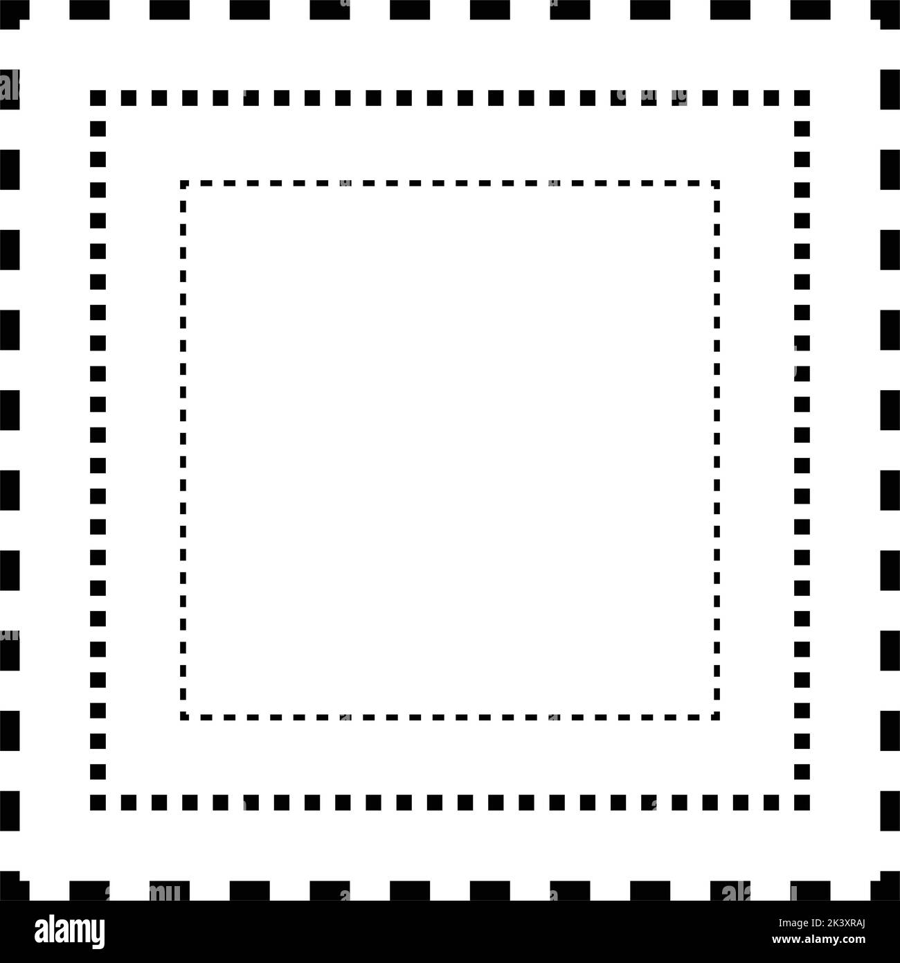 Tracing square shape lines element for preschool, kindergarten and ...