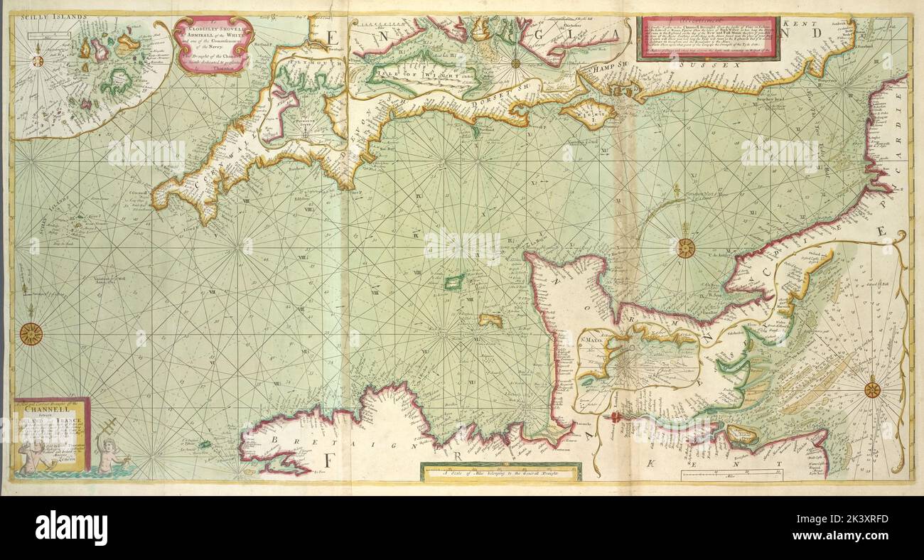 A new and correct draught of the CHANNELL between ENGLAND and FRANCE ...