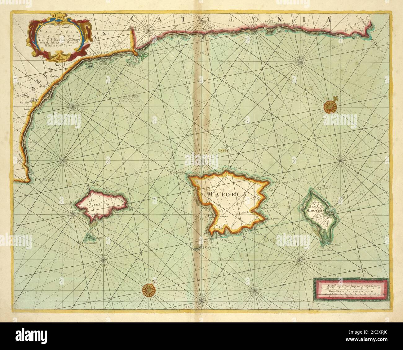 The sea coast of VALENCIA and CATALONIA from C S Martin to C Drago with ...