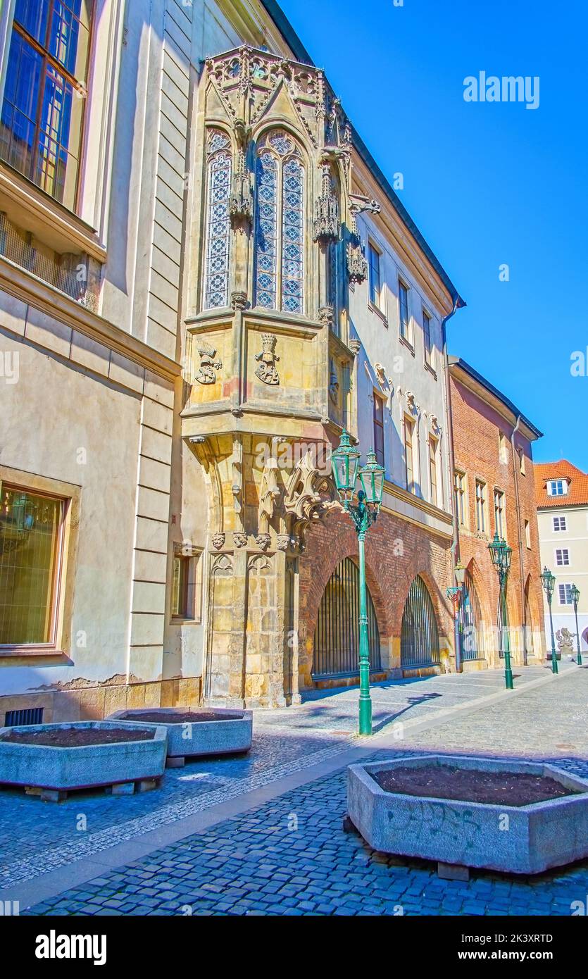 The Bay (Oriel) window of medieval Karolinum, the historical University ...