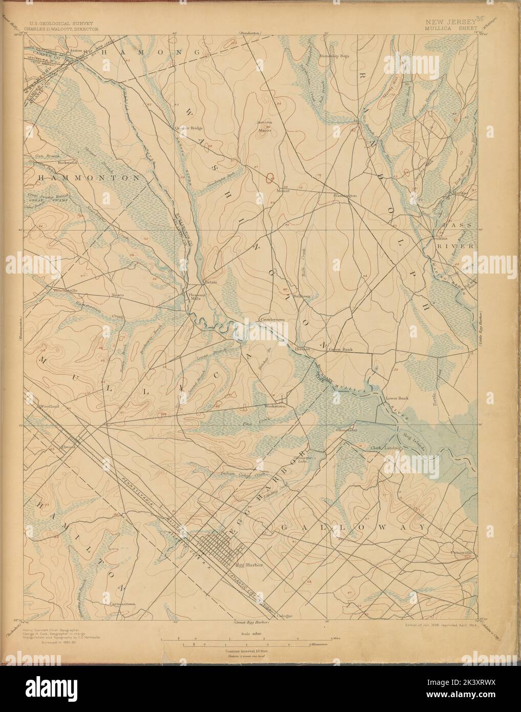 Mullica, survey of 1885-86, ed. of 1898, repr. 1903. 1899 - 1926 ...