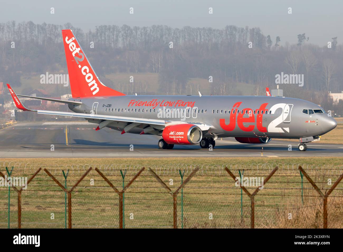 The Boeing 737-800 (B738) arriving Krakow-Balice from Newcastle Stock Photo - Alamy