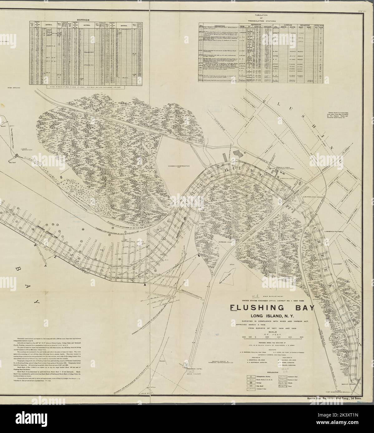 Flushing Bay, Long Island, New York. Surveyed in compliance with river ...