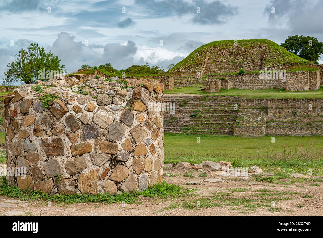 Structure at Monte Alban, archaeological site, Oaxaca, Mexico Stock ...