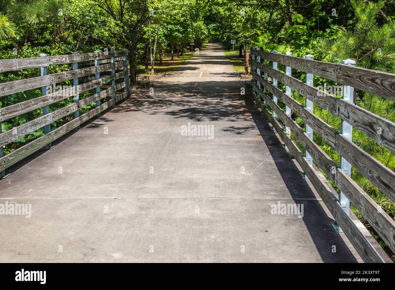 Silver Comet Trail 65 mile paved path Georgia USA wooden bridge and ...