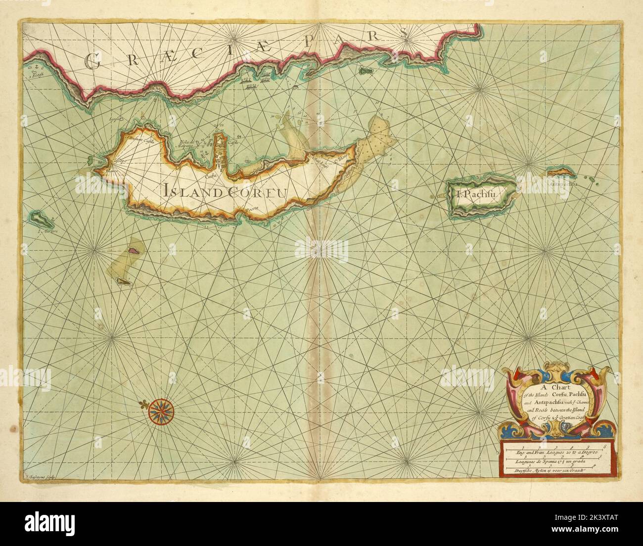 Map of corfu greece hi-res stock photography and images - Alamy