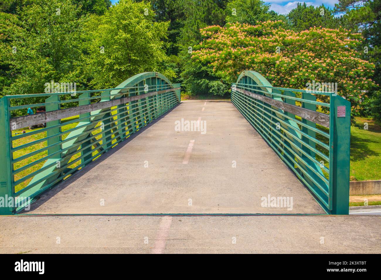 Silver Comet Trail 65 mile paved path Georgia USA green rail bridge ...