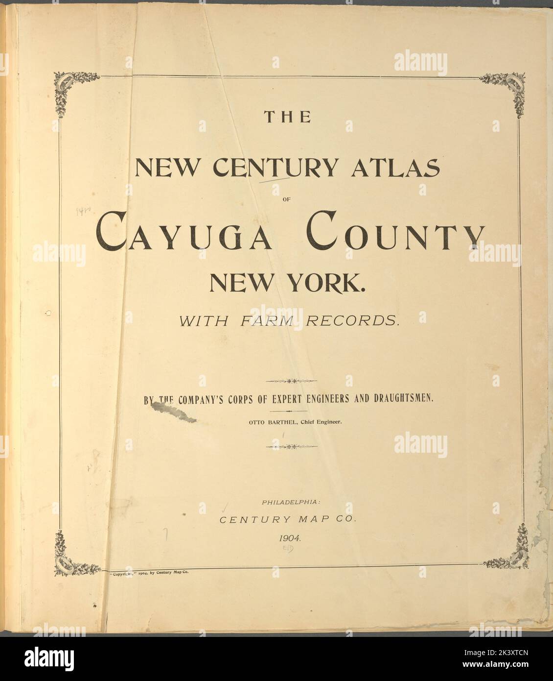 The new century atlas of Cayuga County, new York. With farm records. By ...