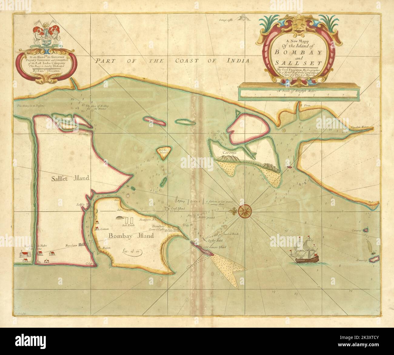 A new mapp of the Island of BOMBAY and SALLSET 1702 - 1707 ...