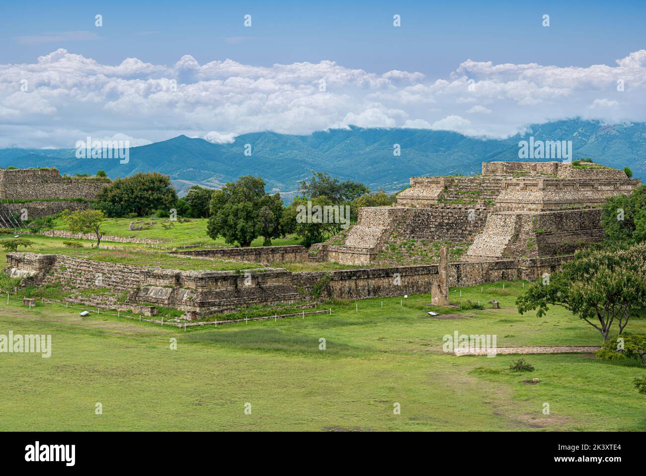 K building at Monte Alban, archaeological site, Oaxaca, Mexico Stock ...