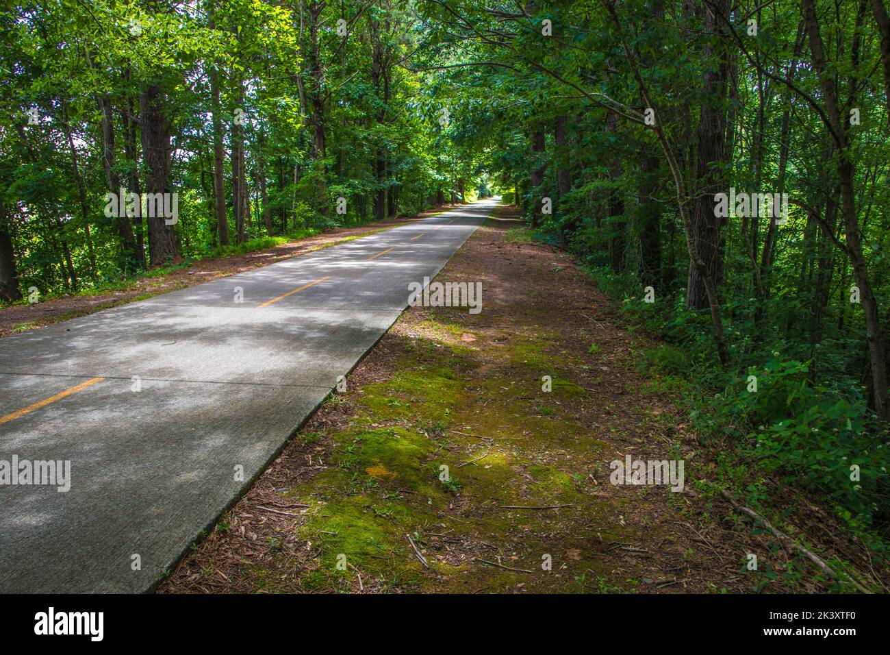 Silver Comet Trail 65 mile paved path Georgia USA long distant view ...