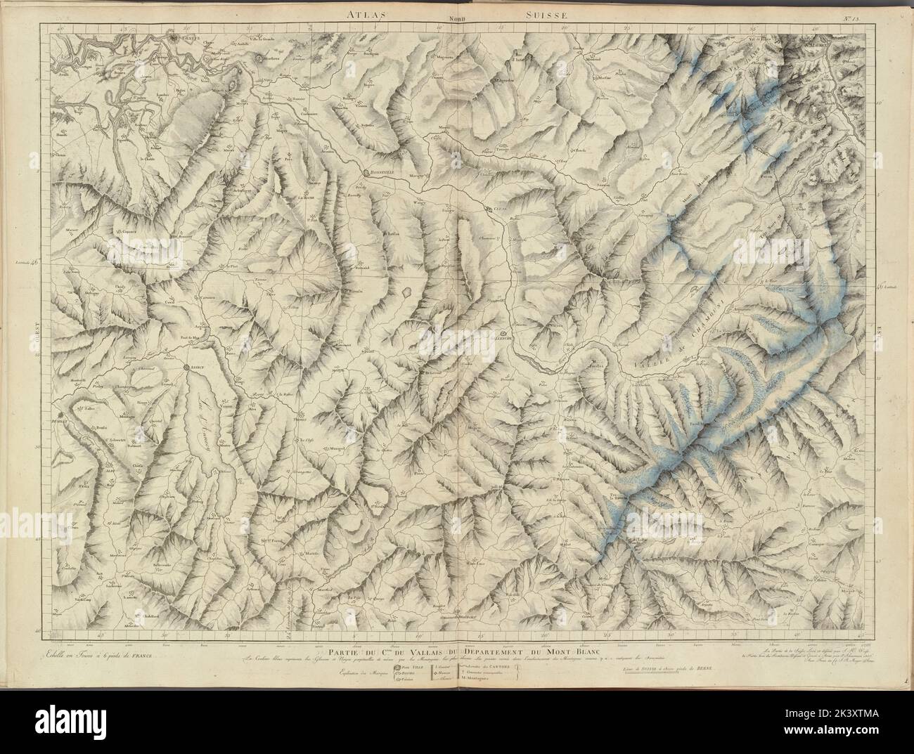 Partie du C'ton du Vallais du Departement du Mont Blanc. Cartographic ...