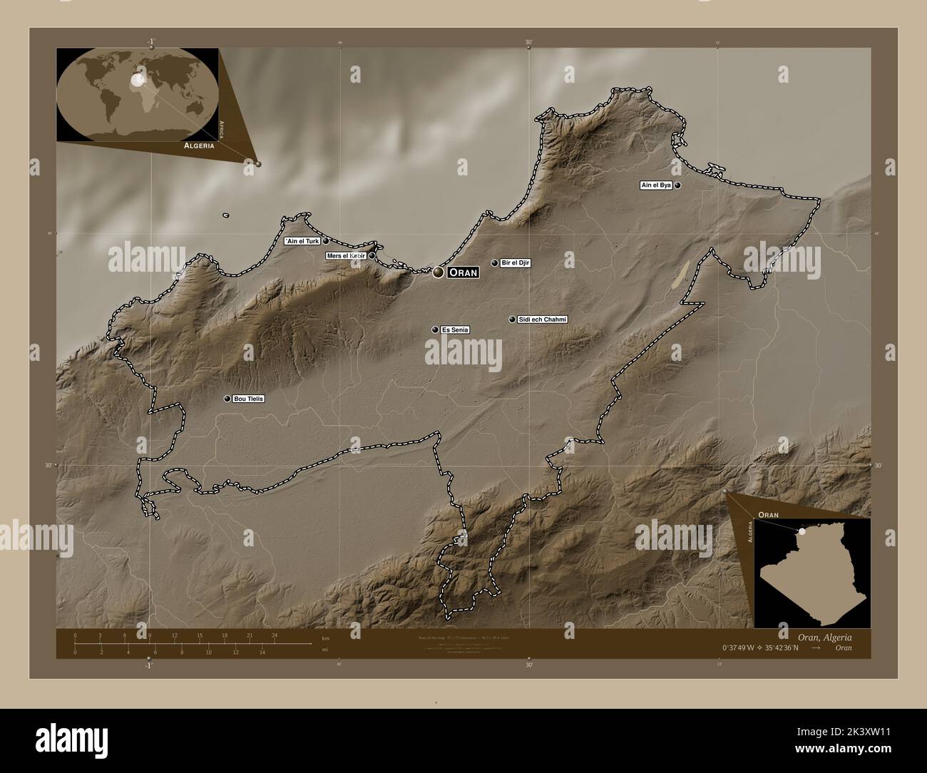 Oran map Stock Vector Images - Alamy