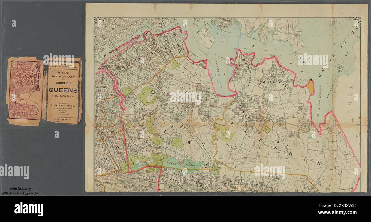 Pocket Map of the Borough of Queens, New York City. 1906. Cartographic ...