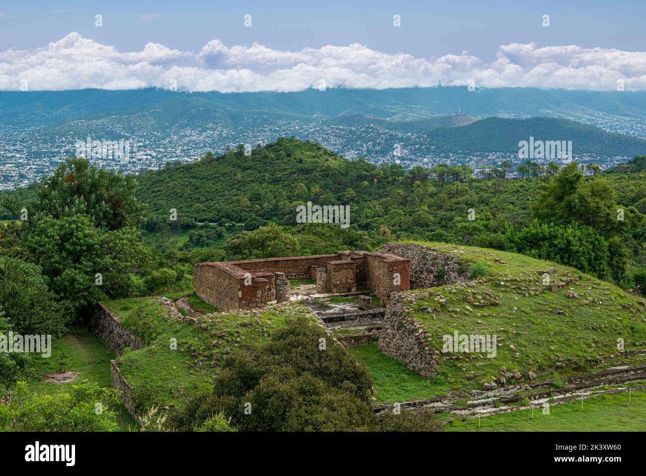 Building X, at Monte Alban, archaeological site, Oaxaca, Mexico Stock ...