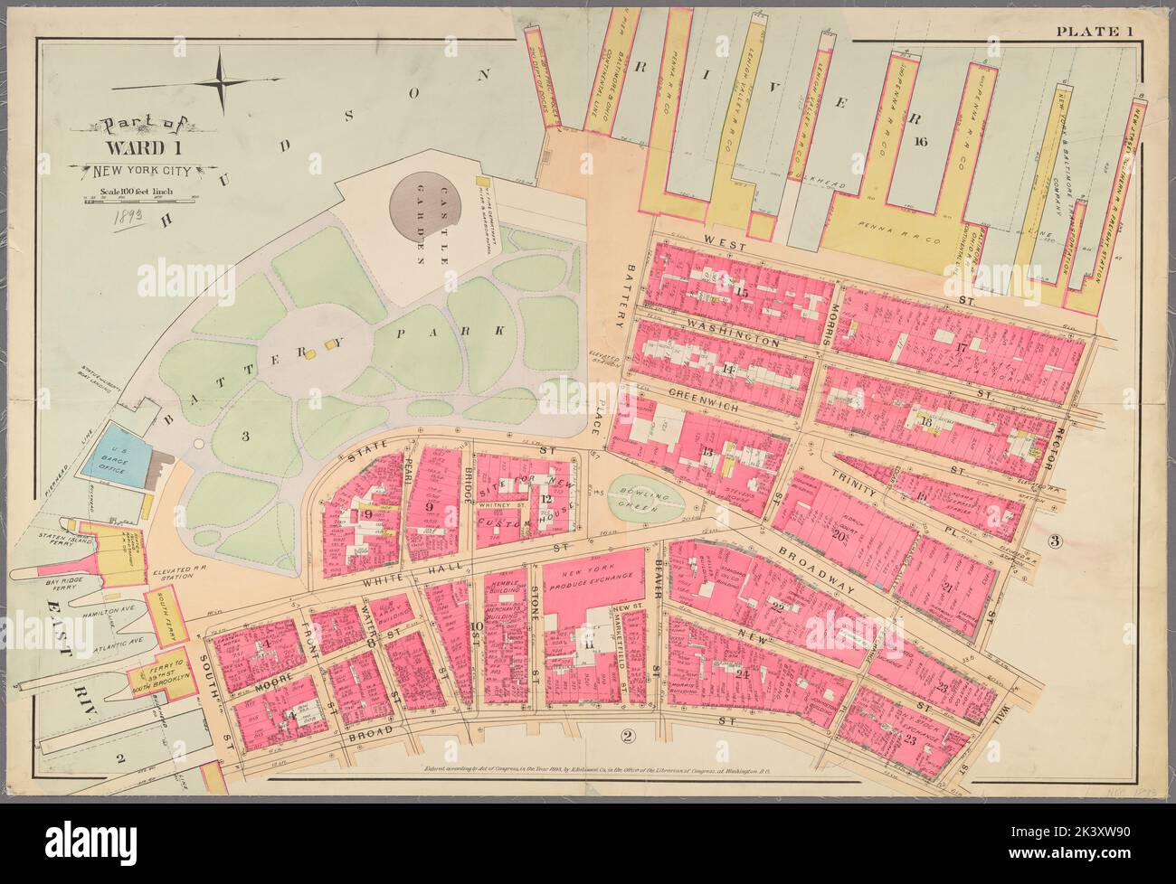 Part of Wards 1, 2, 3, 4, 5 & 6, New York City Cartographic. Maps. 1893 ...