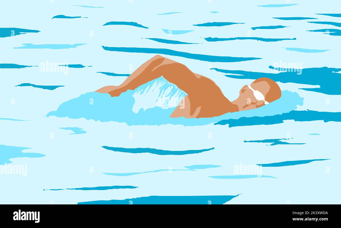 Man in body water Stock Vector Images - Alamy