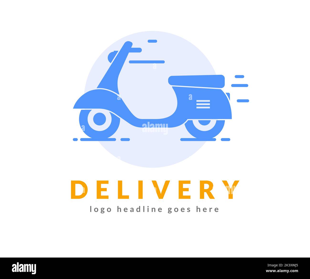 Express bike delivery scooter vector icon. Motorbike pizza fast food ...