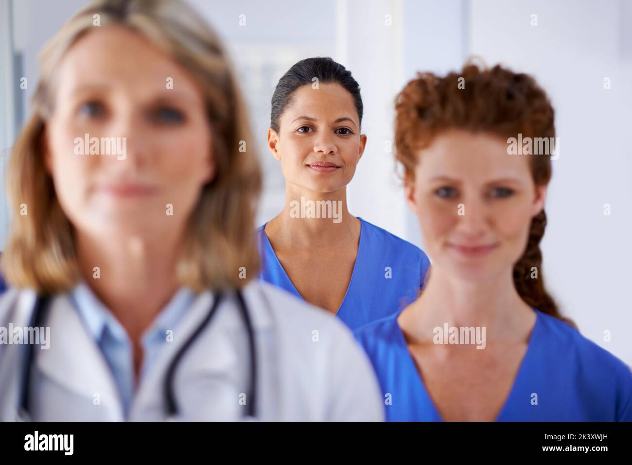 Giving you the care you deserve. Portrait of an attractive female nurse ...