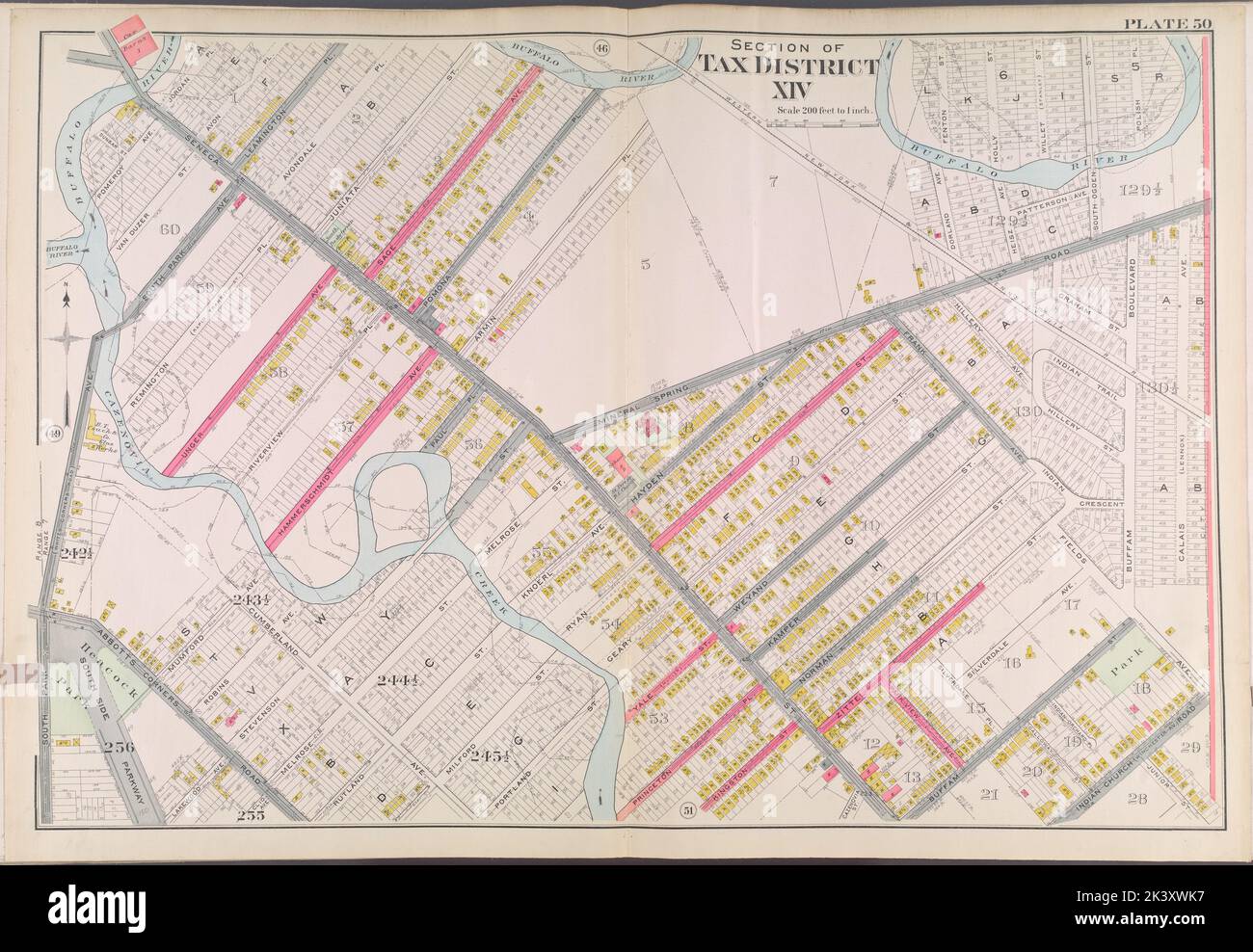 Buffalo, V. 2, Double Page Plate No. 50 Map bounded by Buffalo River ...