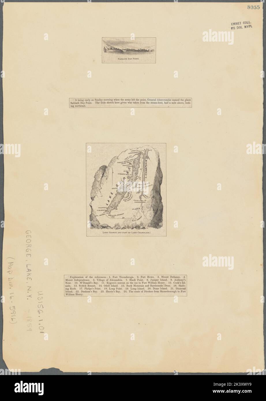 Battle of lake george map hi-res stock photography and images - Alamy