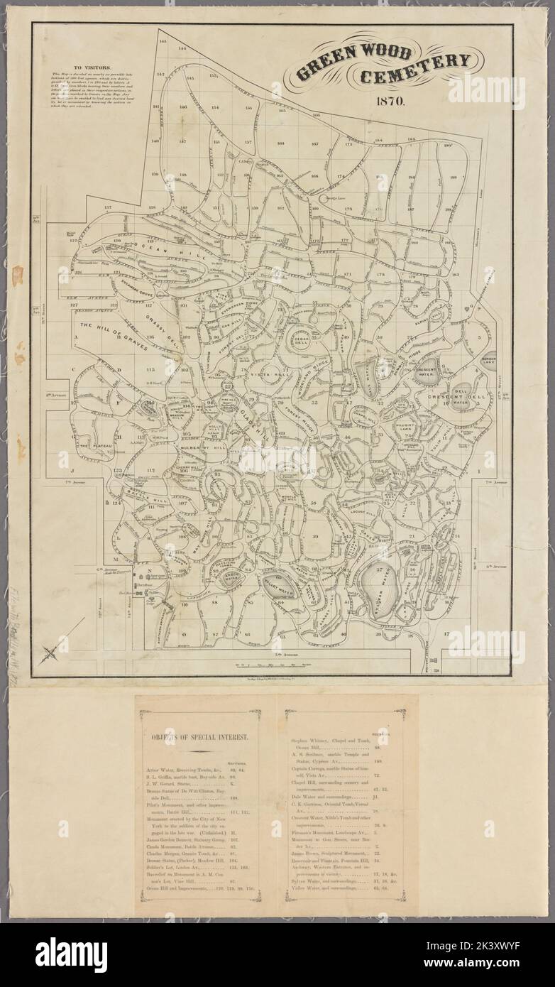 Greenwood cemetery Legend on separate sheet attached. Cartographic ...