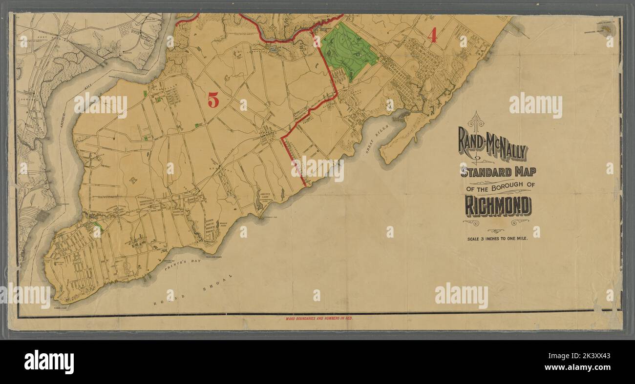 New Standard Map of the Borough of Richmond 1903. Cartographic. Maps ...
