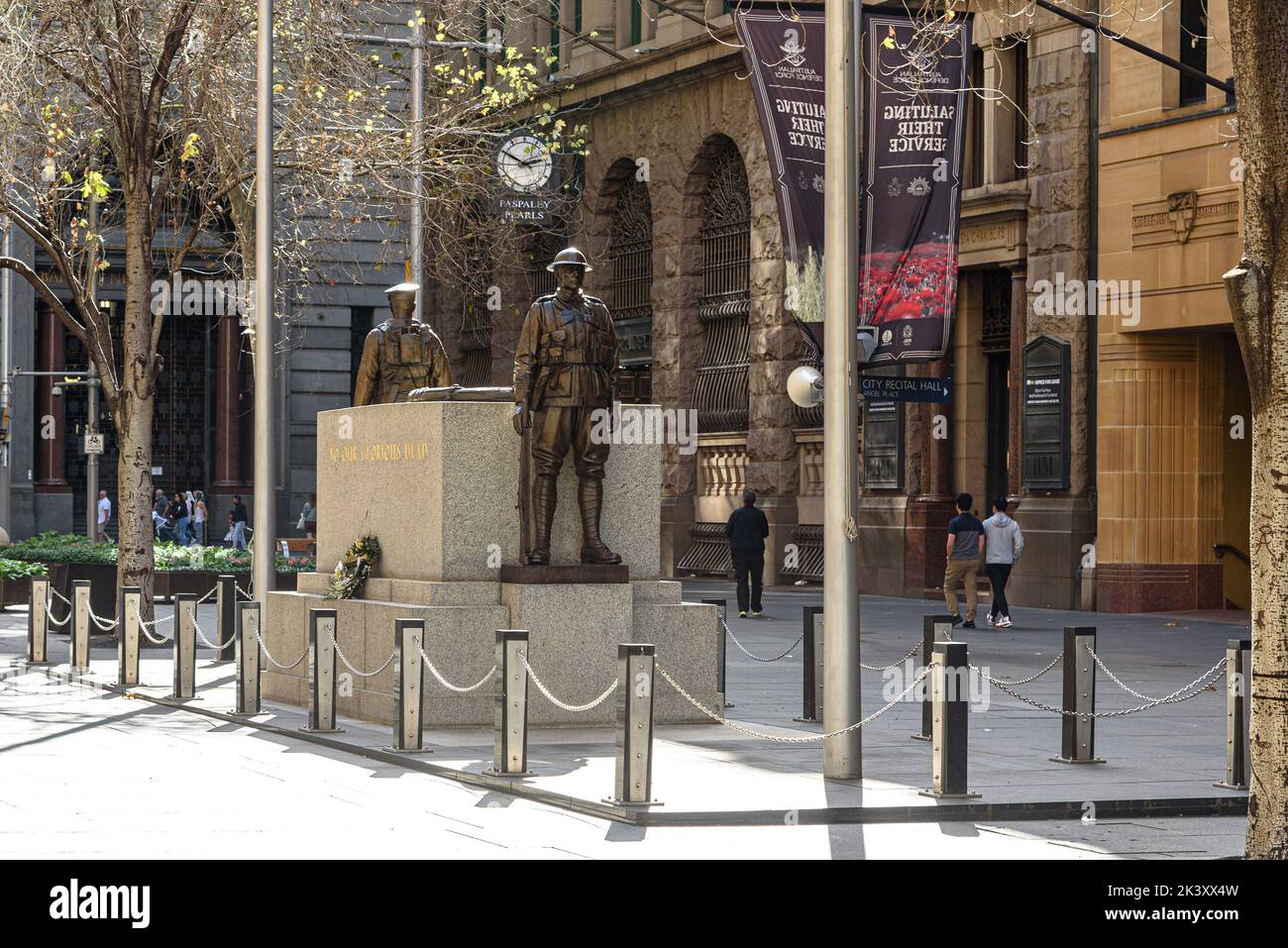 The war memorial cenotaph at Martin Place in Sydney, Australia Stock ...