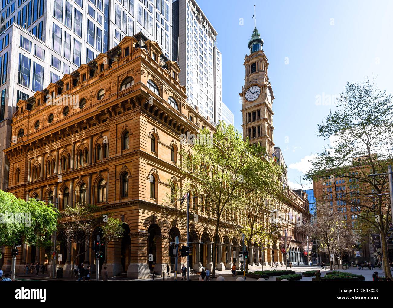 The General Post Office building with a clock tower at Martin Place in ...