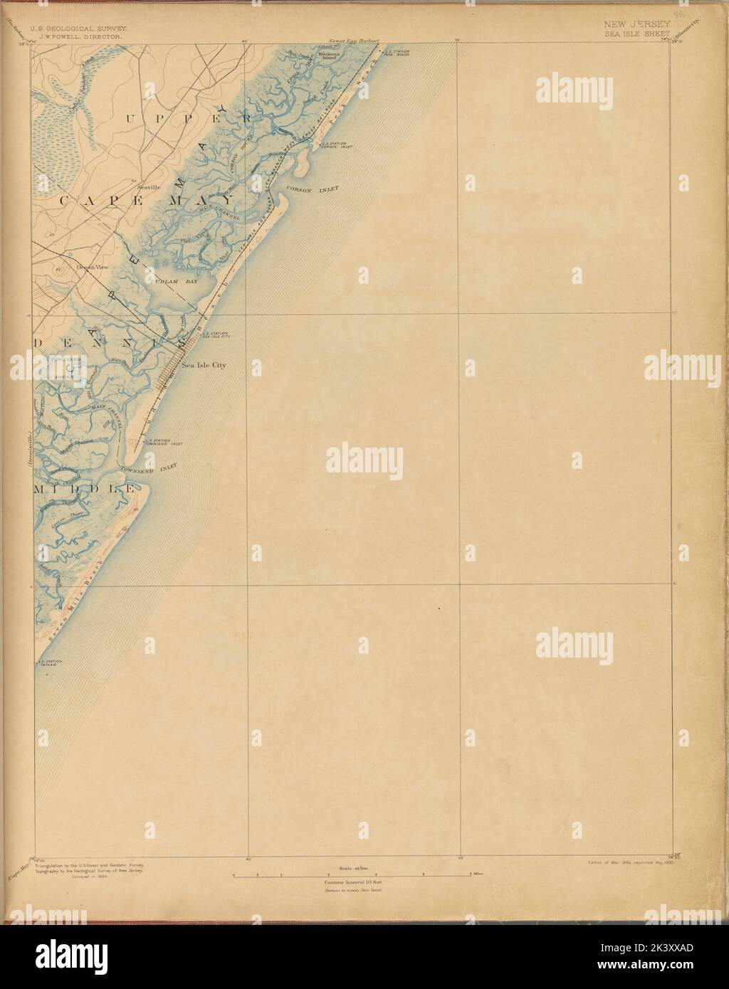 Sea Isle, survey of 1884, ed. of 1894, repr. 1900. 1899 - 1926 ...