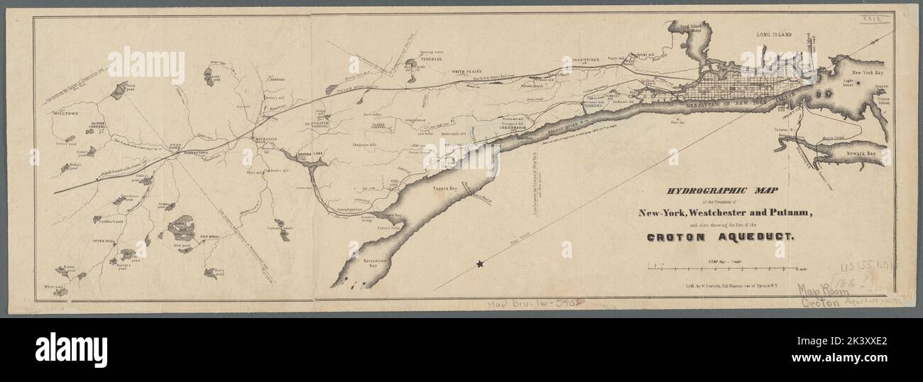 Hydrographic map of the counties of New-York, Westchester and Putnam ...