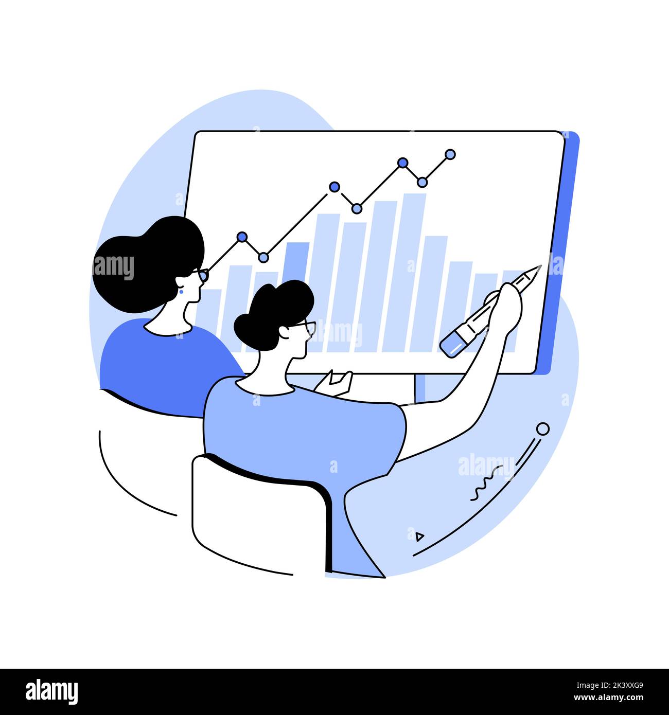 Economic analyst isolated cartoon vector illustrations Stock Vector ...