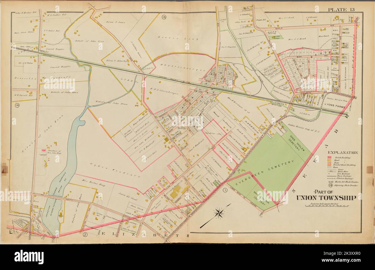 Union County, Double Page Plate No. 13 Map bounded by Maple Ave., N ...