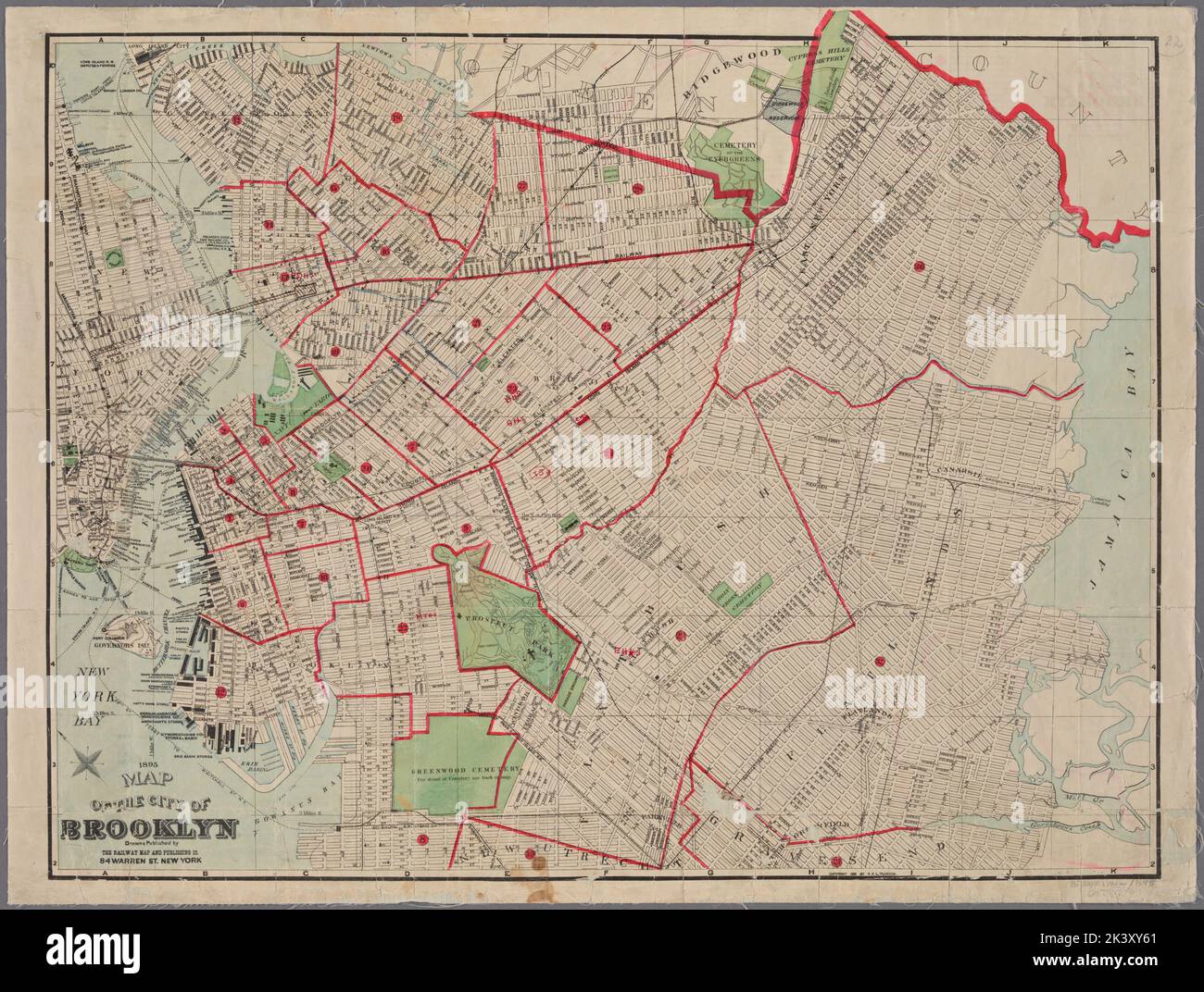Map of the city of Brooklyn Cartographic. Maps. 1895. Lionel Pincus and ...