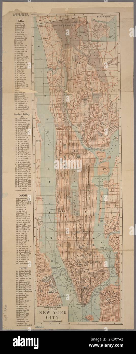 Map of New York City Cartographic. Maps. 1891. Lionel Pincus and ...