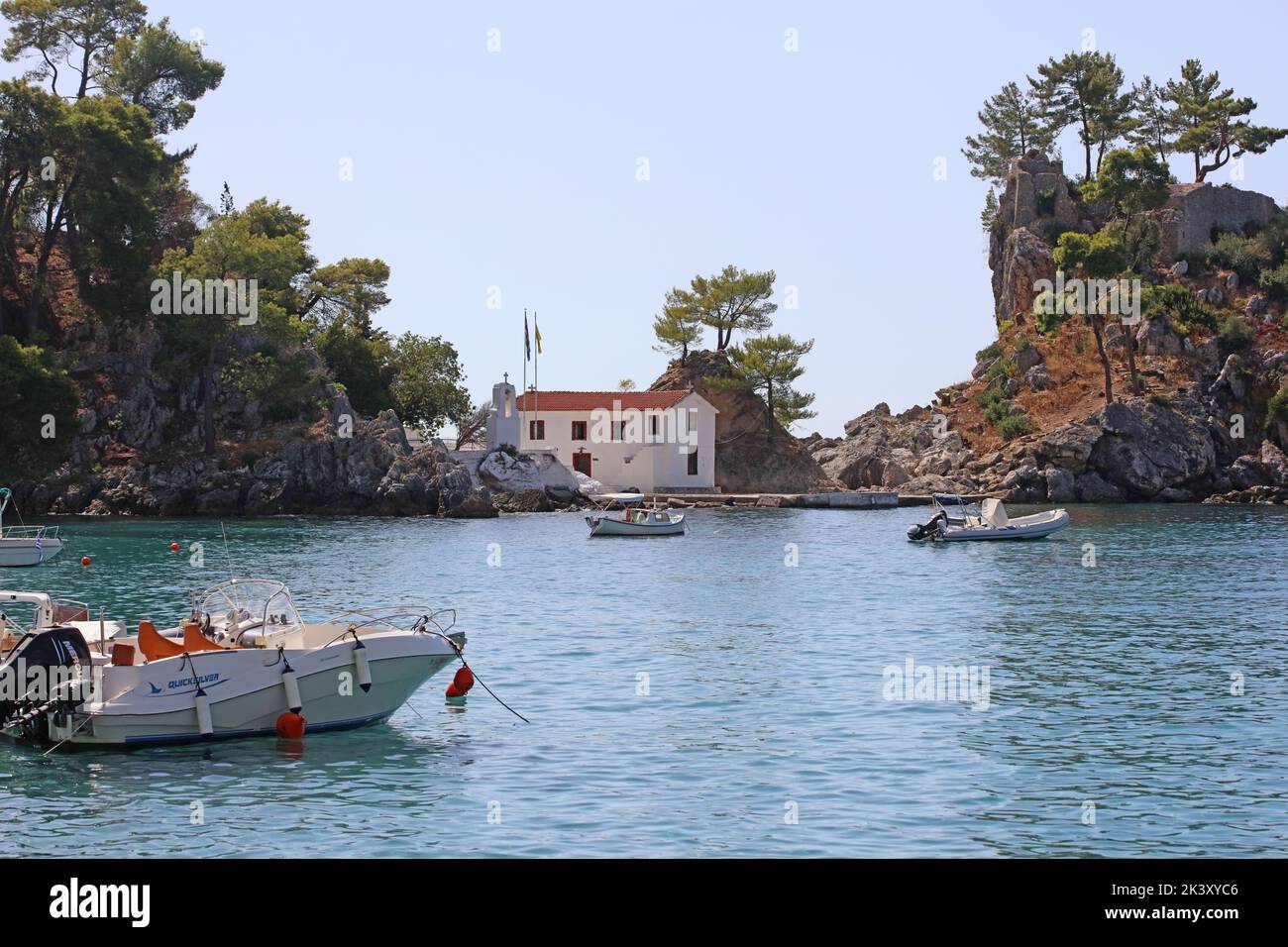 Parga city Greece beautiful old colorful building exploration traveling ...