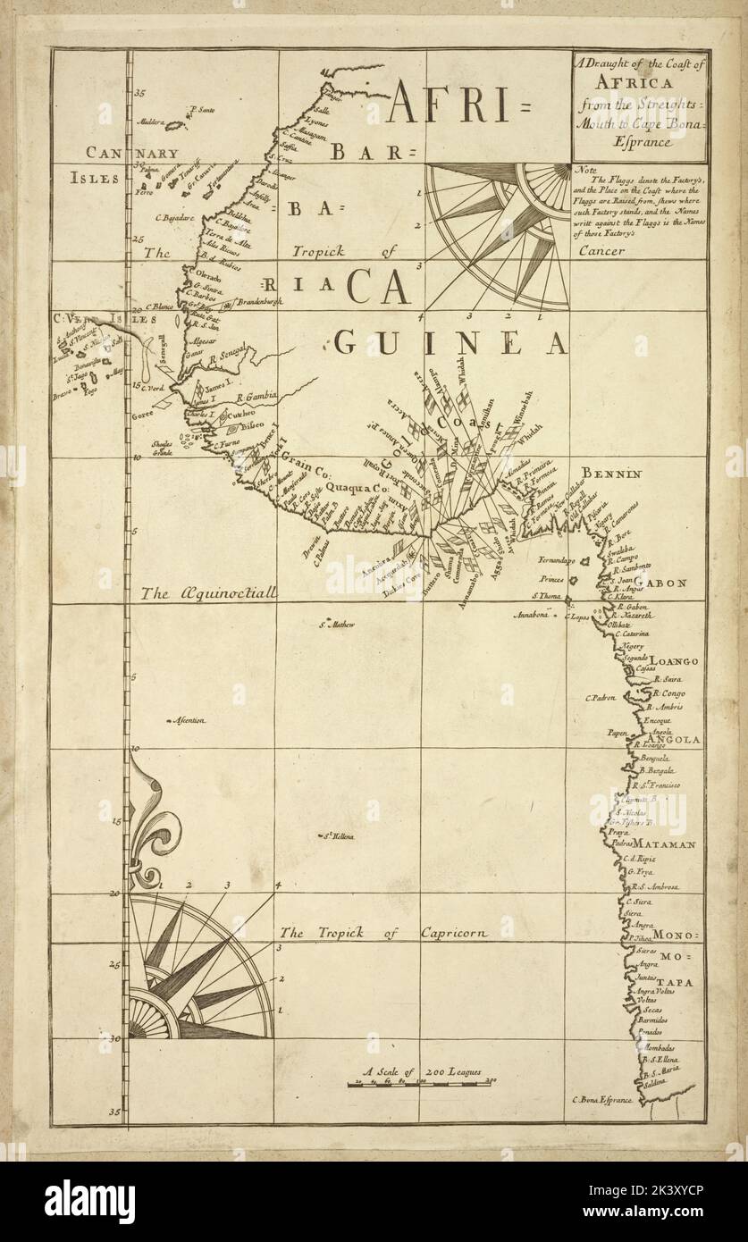 A draught of the coast of Africa from the streights mouth to Cape Bona ...