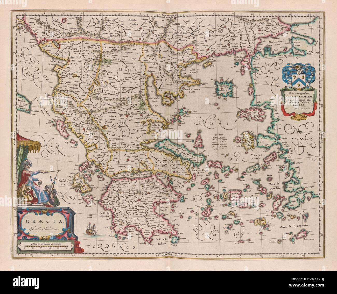 Græcia Blaeu, Joan, 1596-1673. Cartographic. Maps. 1648 - 1664. Lionel ...