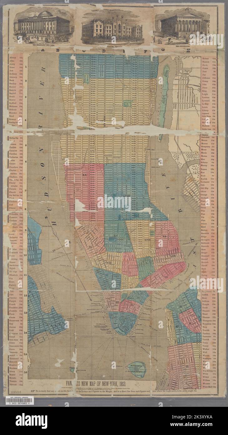 Fanning's new map of New-York, 1853. 1853. Cartographic. Maps. Lionel ...