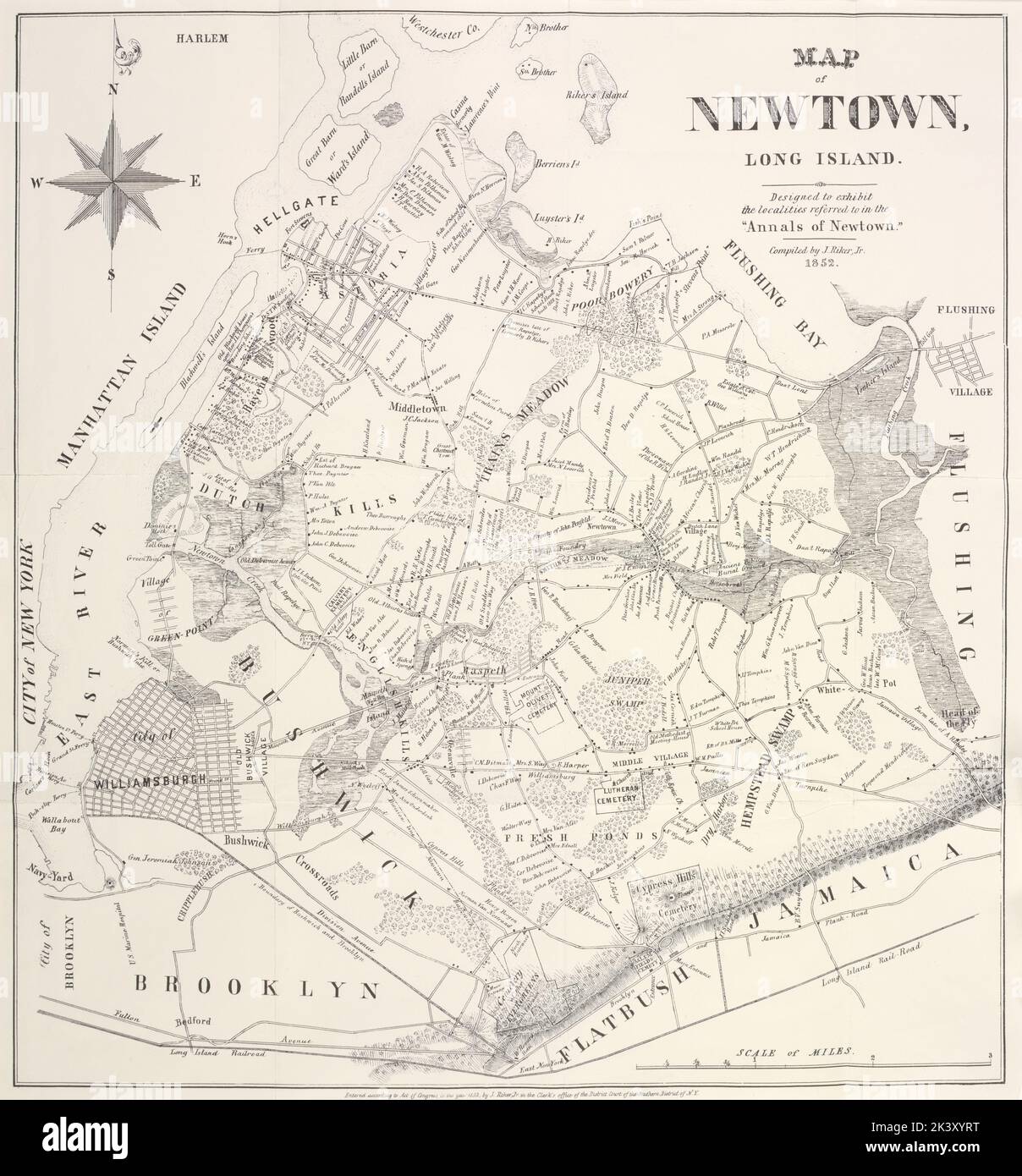 Map of Newtown, Long Island : designed to exhibit the localities ...