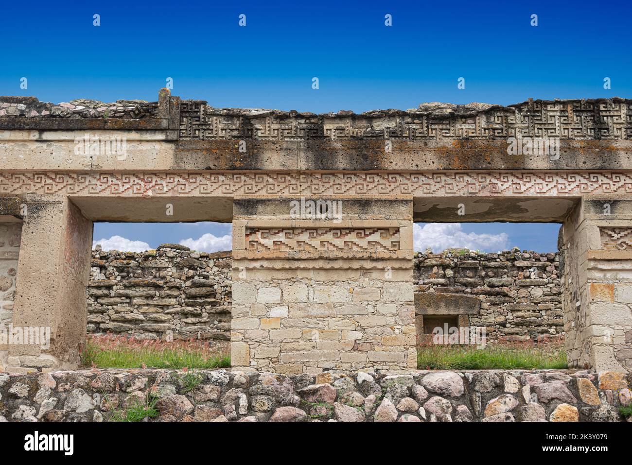 Mitla or city of the dead, archaeological site in Oaxaca, Mexico Stock ...