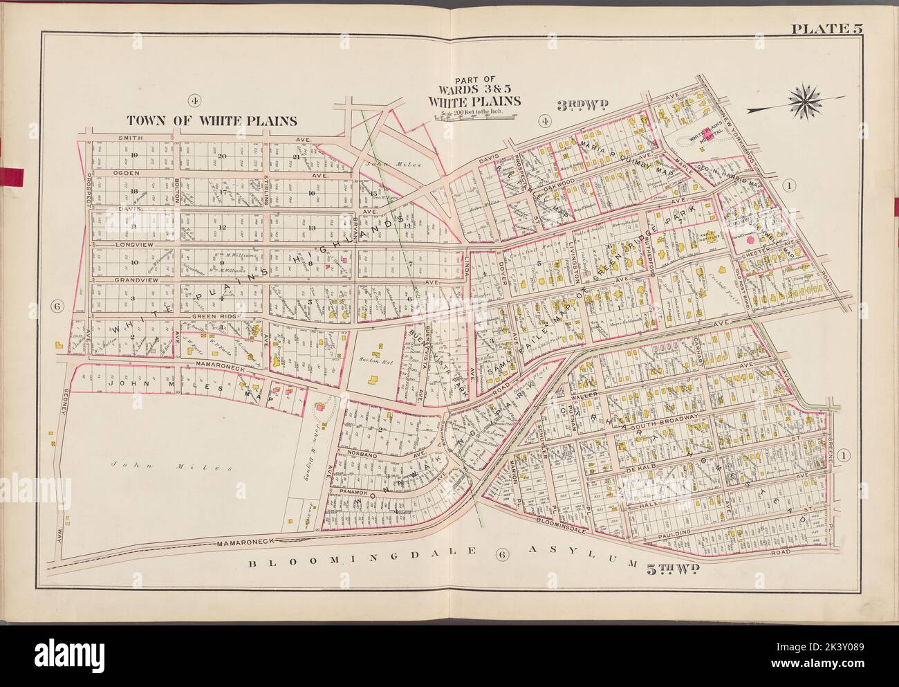 Westchester, V. 1, Double Page Plate No. 5 Map bounded by Smith Ave ...