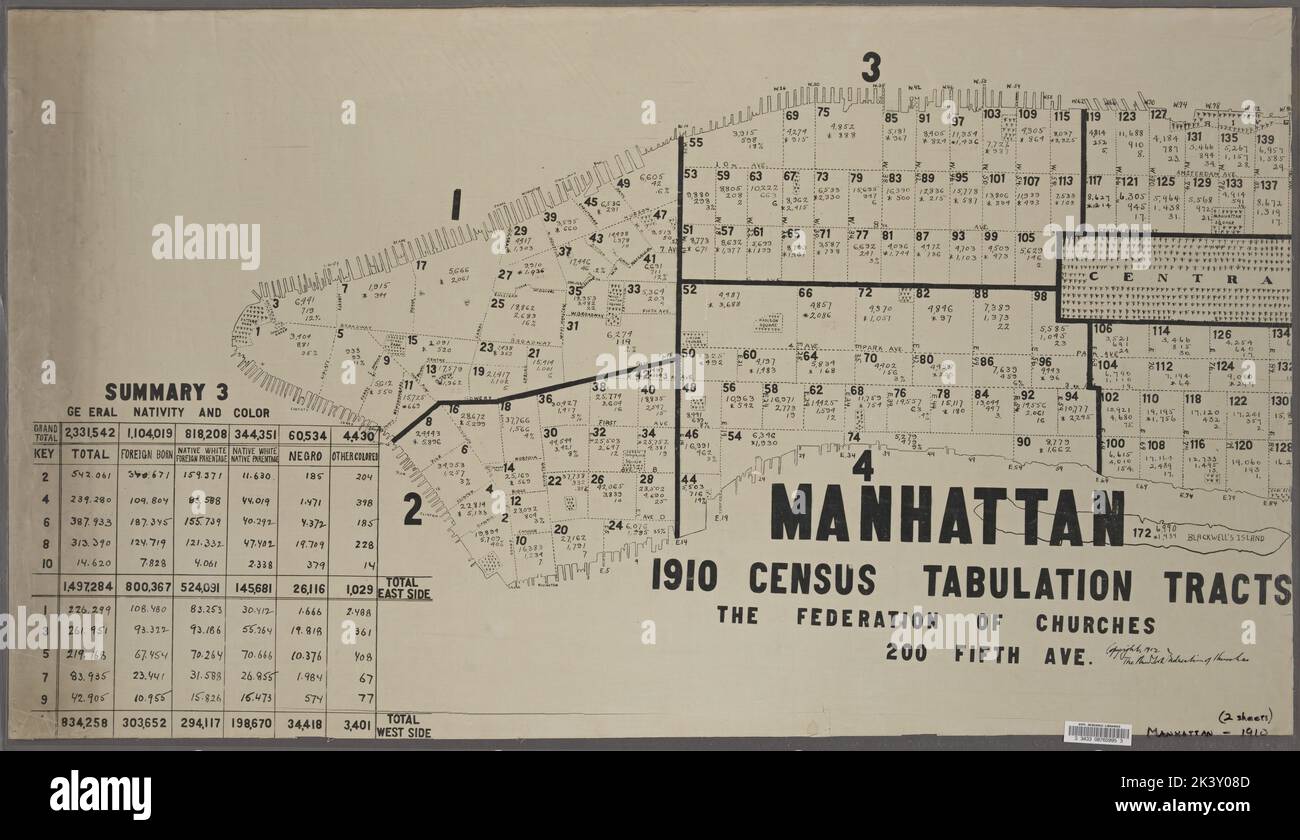 Manhattan, 1910 census tabulation tracts 1910. Cartographic. Maps ...
