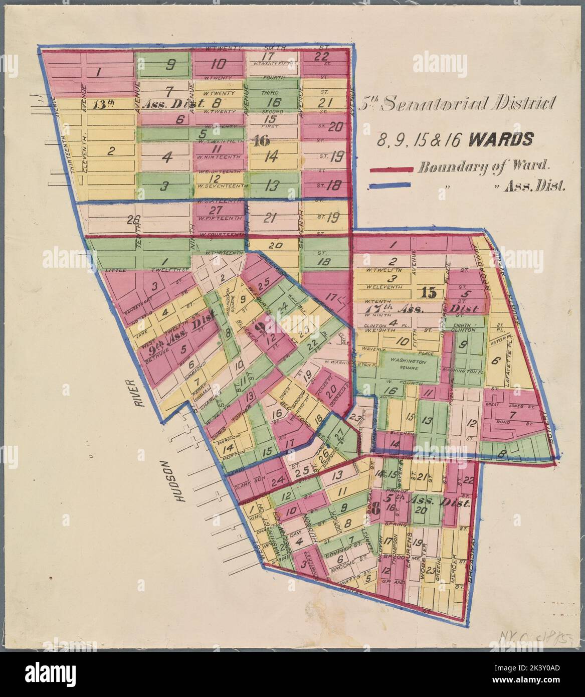 5th Senatorial District 8, 9, 15 and 16 Wards Cartographic. Maps. 1885 ...