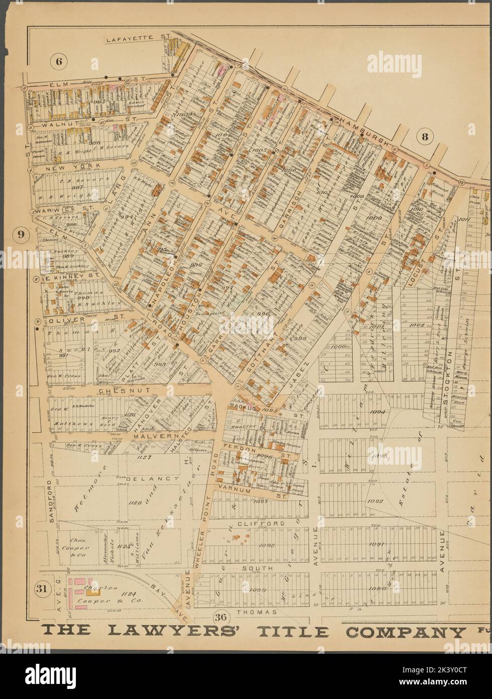 Newark, Double Page Plate No. 32 Map bounded by Hamburgh Pl., Avenue N ...