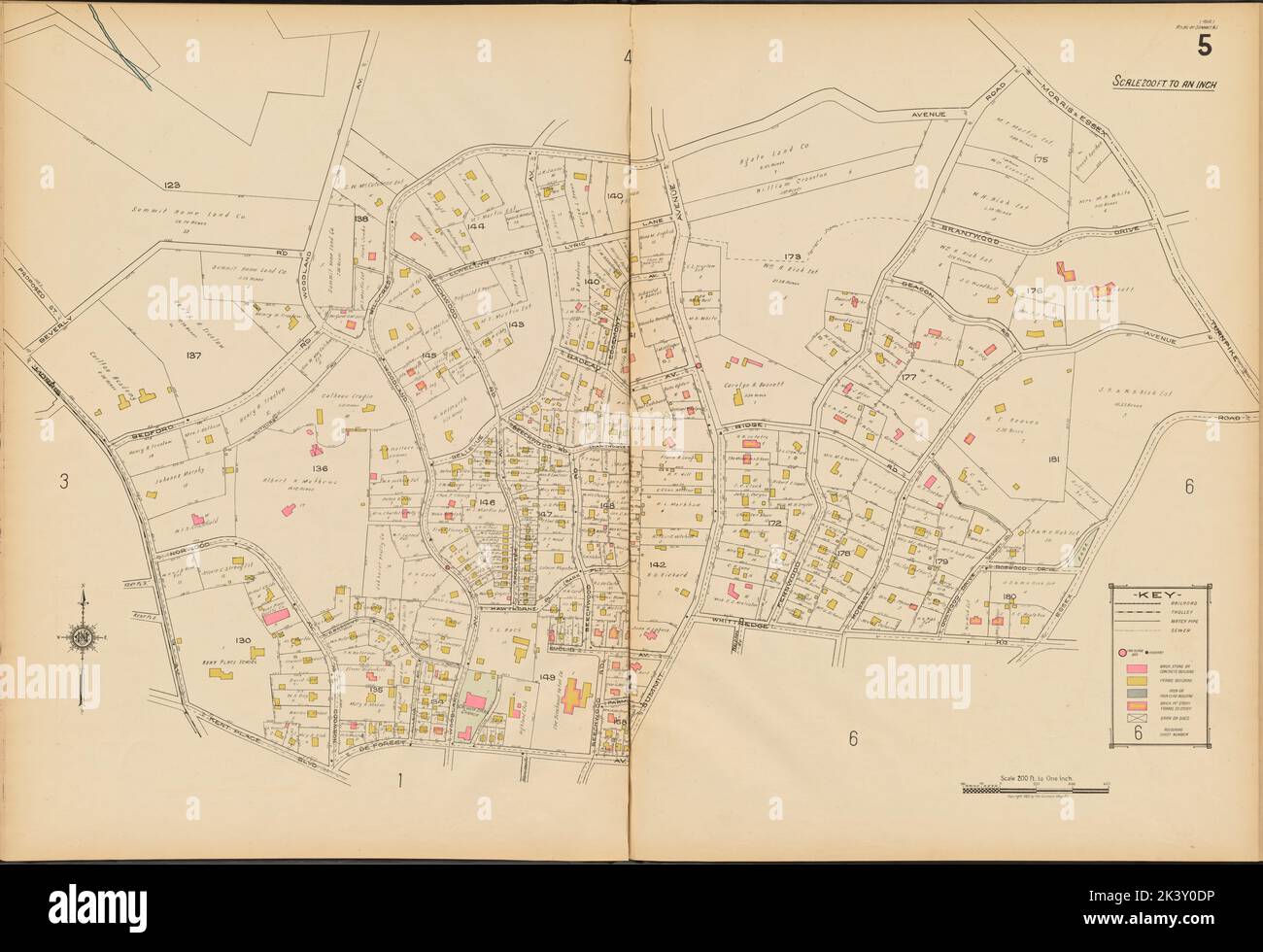 Summit, Double Page Plate No. 5 Map bounded by Hillcrest Ave., Morris ...