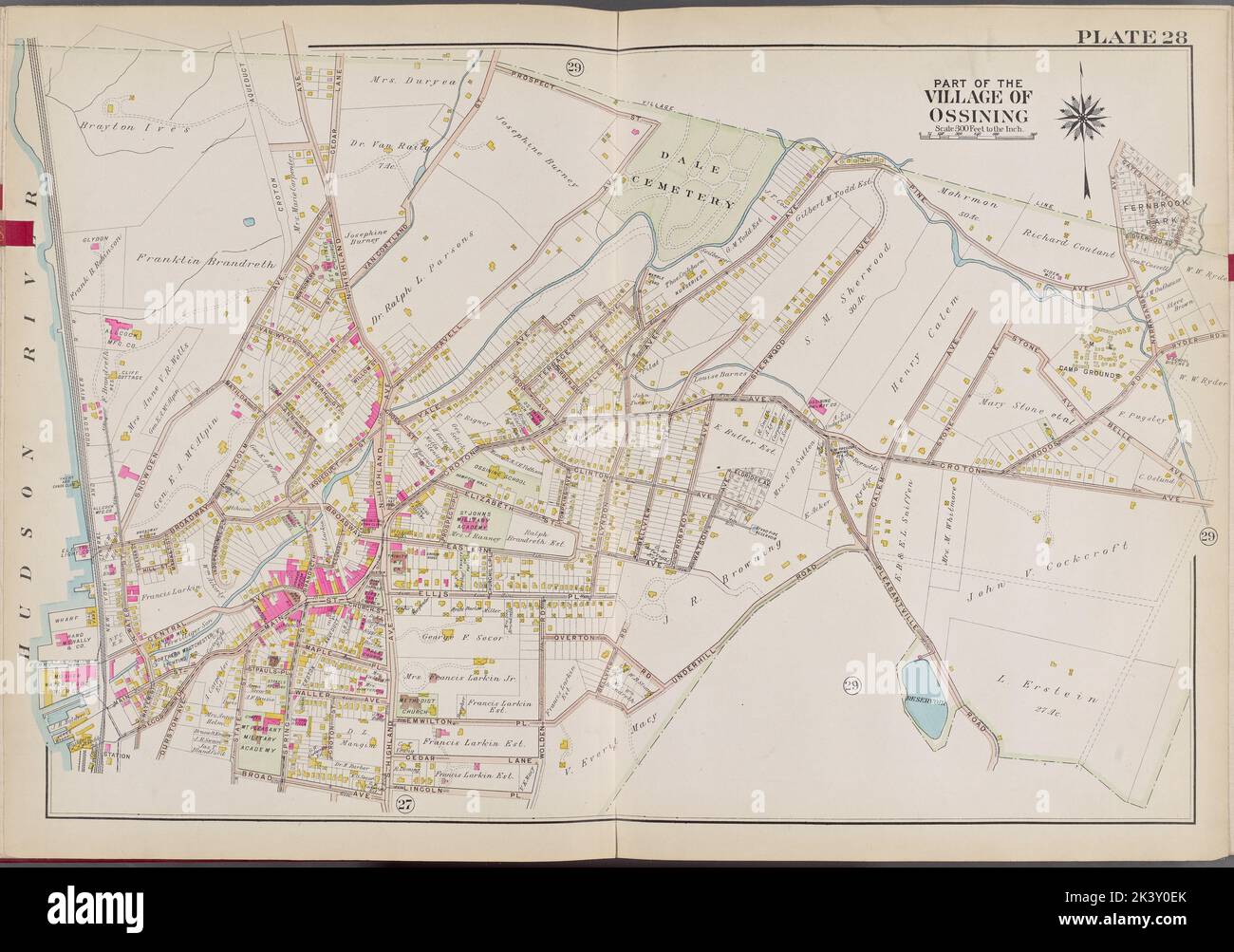 Westchester, V. 2, Double Page Plate No. 28 Map bounded by Gates Ave ...