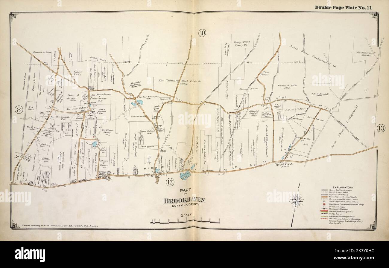 Part of Brookhaven Suffolk County Cartographic. Atlases, Maps. 1915 ...