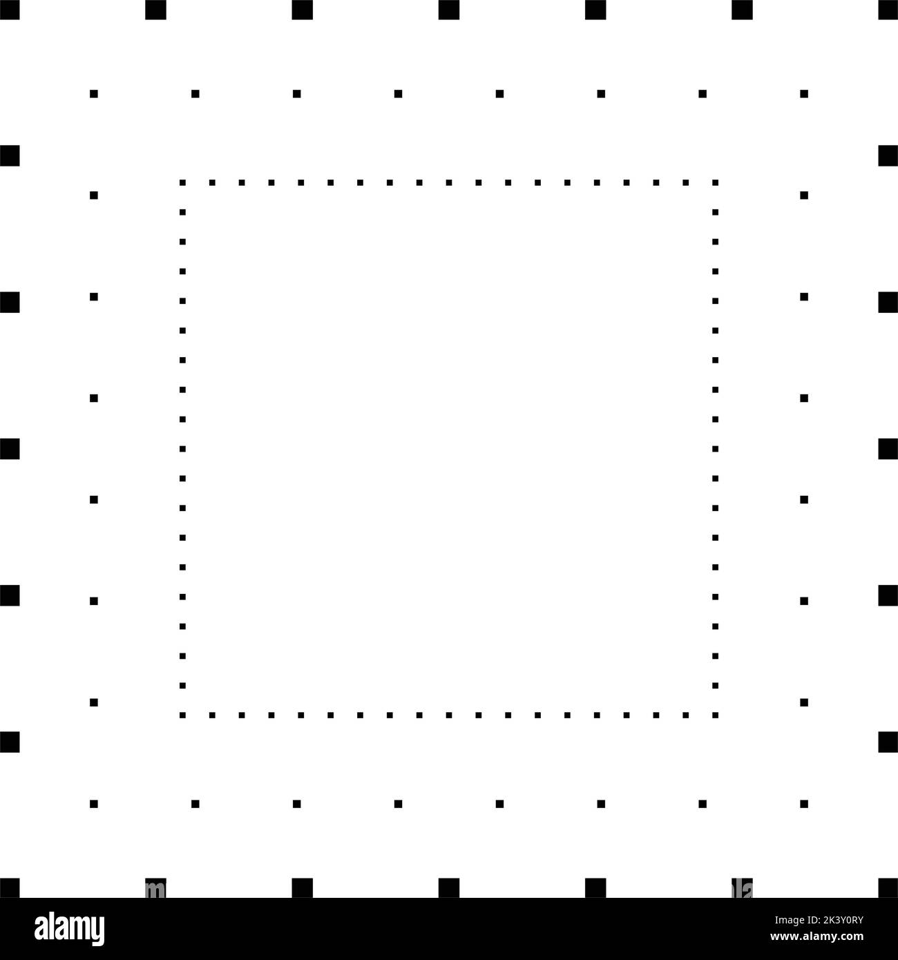 Tracing square shape lines element for preschool, kindergarten and ...